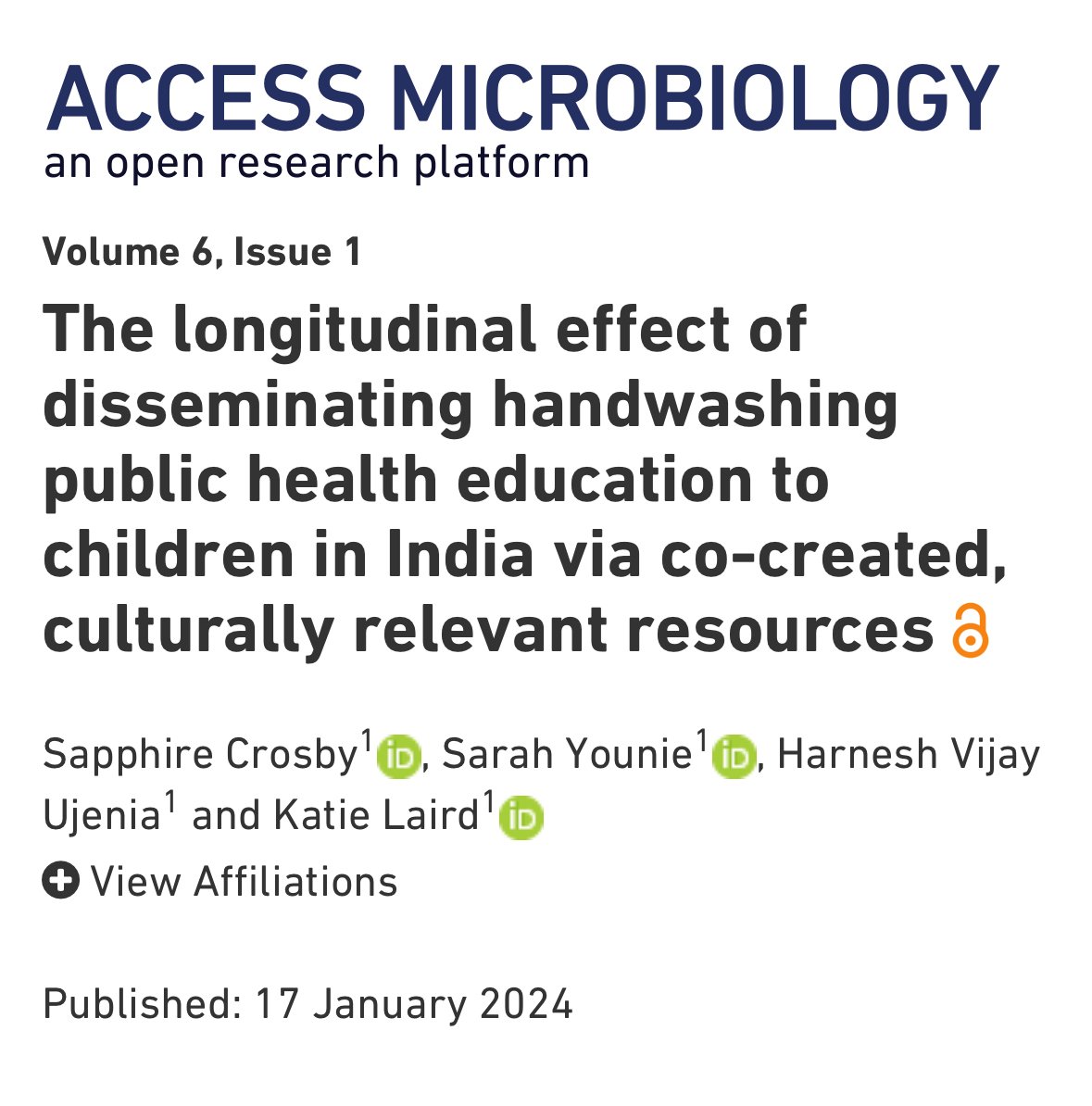 New research published in Access Microbiology | A Germ's Journey